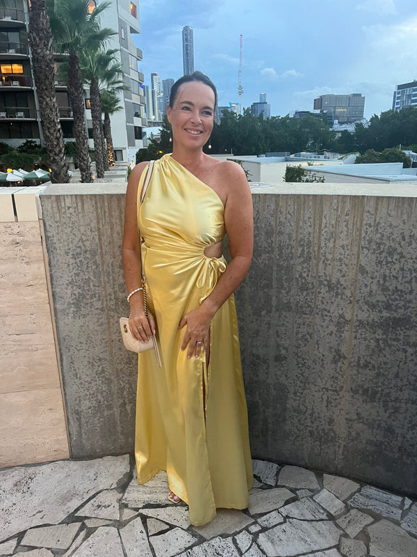 Sonya Moda Nour TO HIRE Yellow Maxi Dress (size 12) – One Night Stand ...
